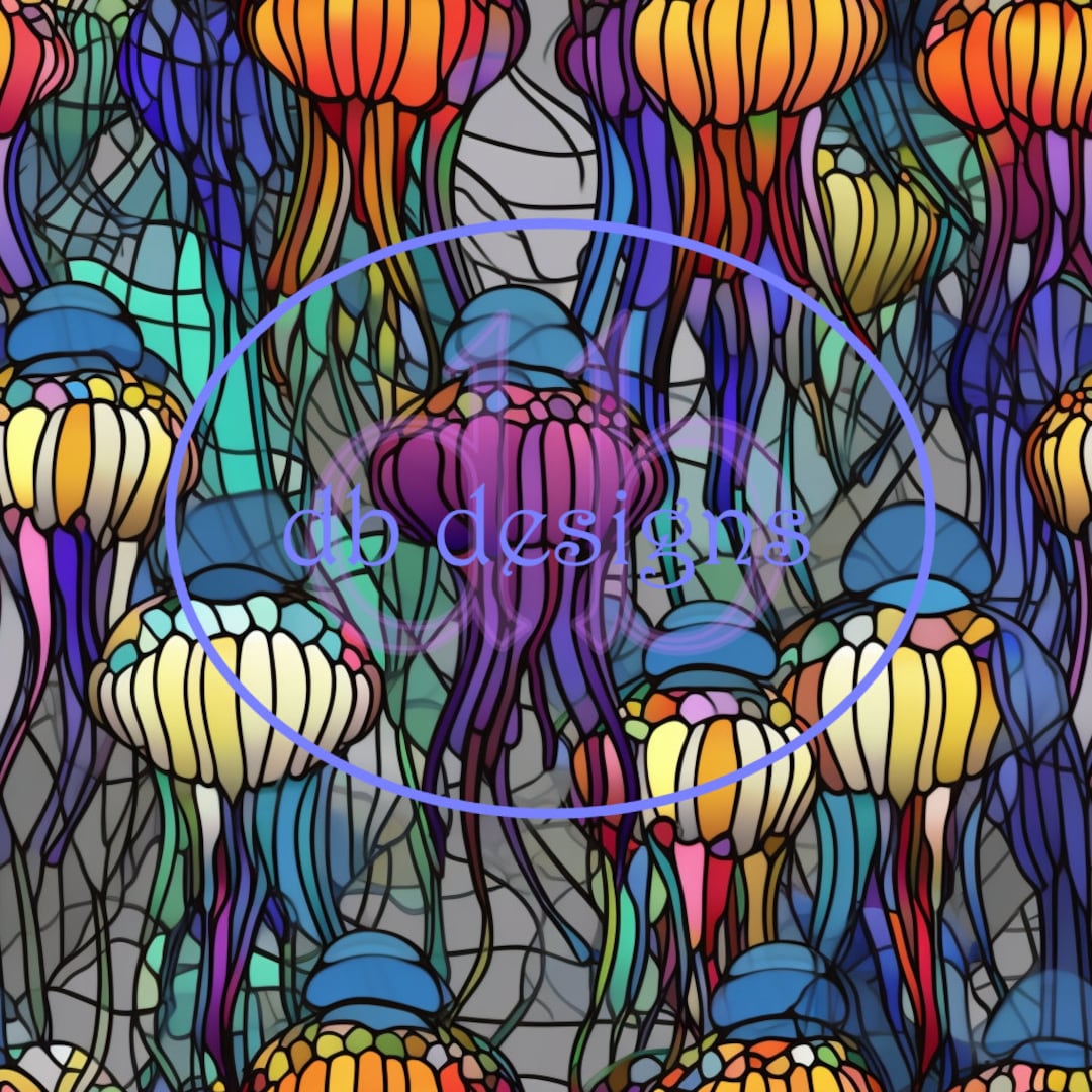 Jellyfish Craft Paper Seamless Pattern, Digital Paper, Seamless Pattern ...