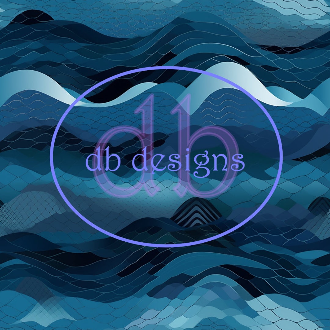 Blue Wave Craft Paper Seamless Pattern, Digital Paper, Seamless Pattern ...