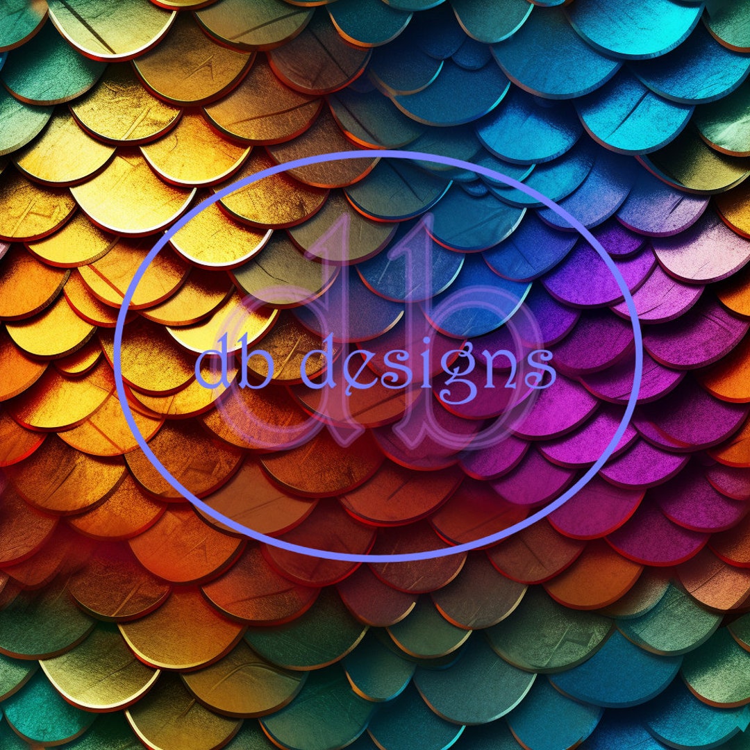 Dragon Scales Craft Paper Seamless Pattern, Digital Paper, Seamless ...