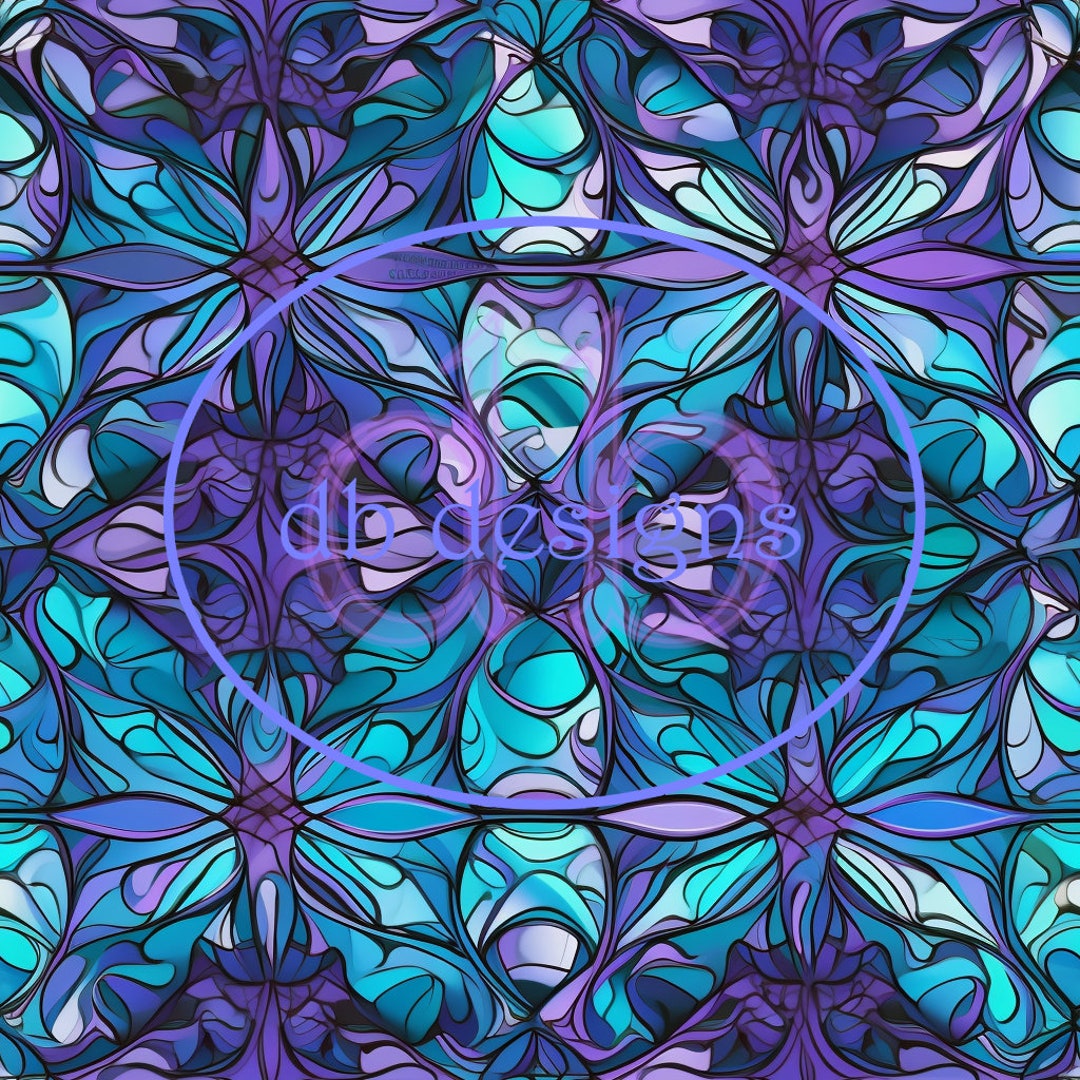 Stained Glass Craft Paper Seamless Pattern, Digital Paper, Seamless ...