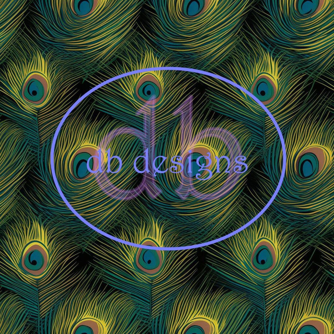 Peacock Feather Craft Paper Seamless Pattern, Digital Paper, Seamless ...