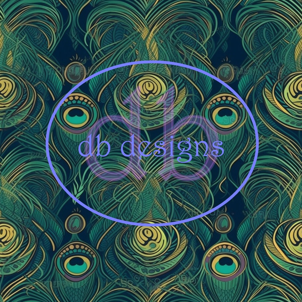 Peacock Feather Craft Paper Seamless Pattern, Digital Paper, Seamless ...