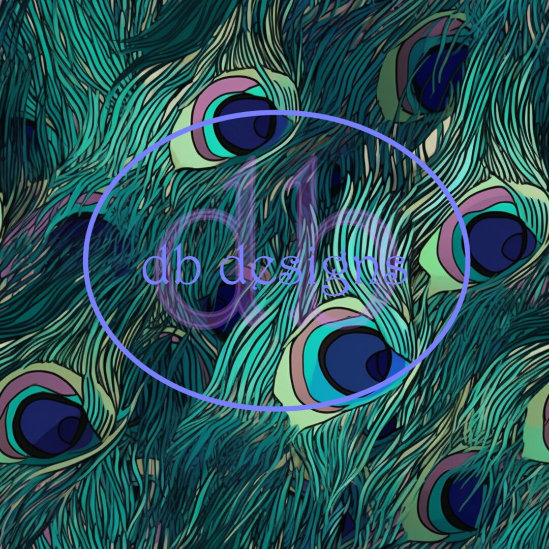 Peacock Feather Craft Paper Seamless Pattern, Digital Paper, Seamless ...
