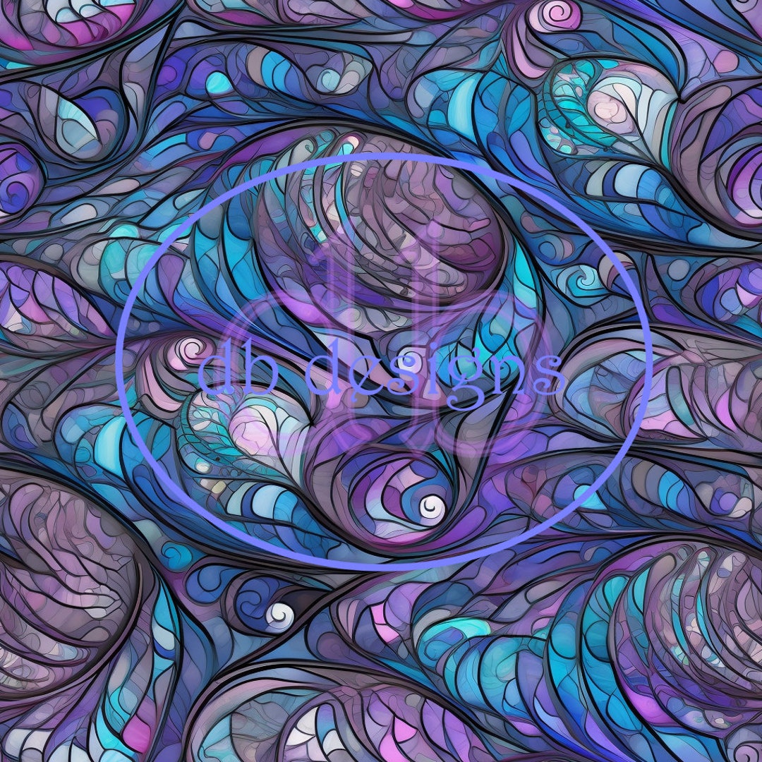 Stained Glass Craft Paper Seamless Pattern, Digital Paper, Seamless ...