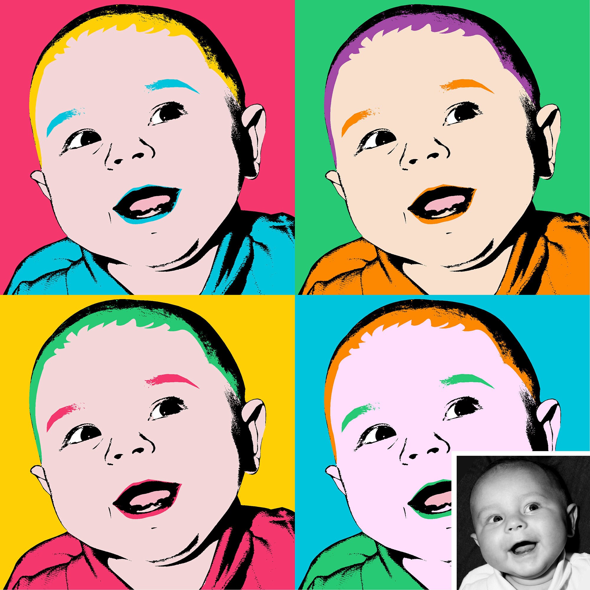 Pop Art Portrait From Photo, Custom Pop Art, Valentine's Day Gift for ...