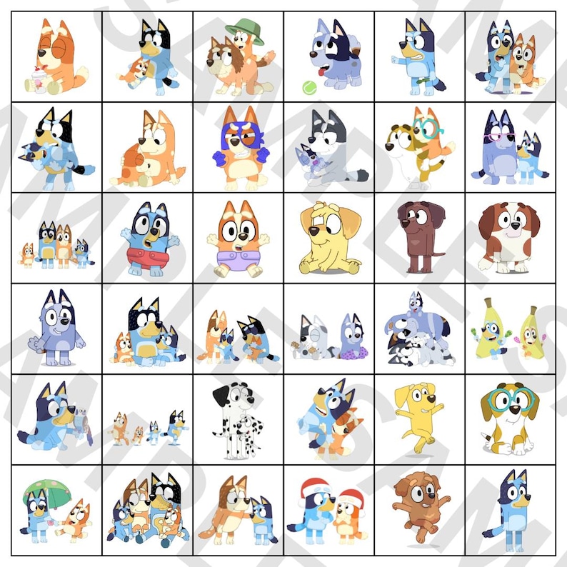 Bluey PNG Mega Bundle | 148 High-Quality Digital Images | Transparent ...
