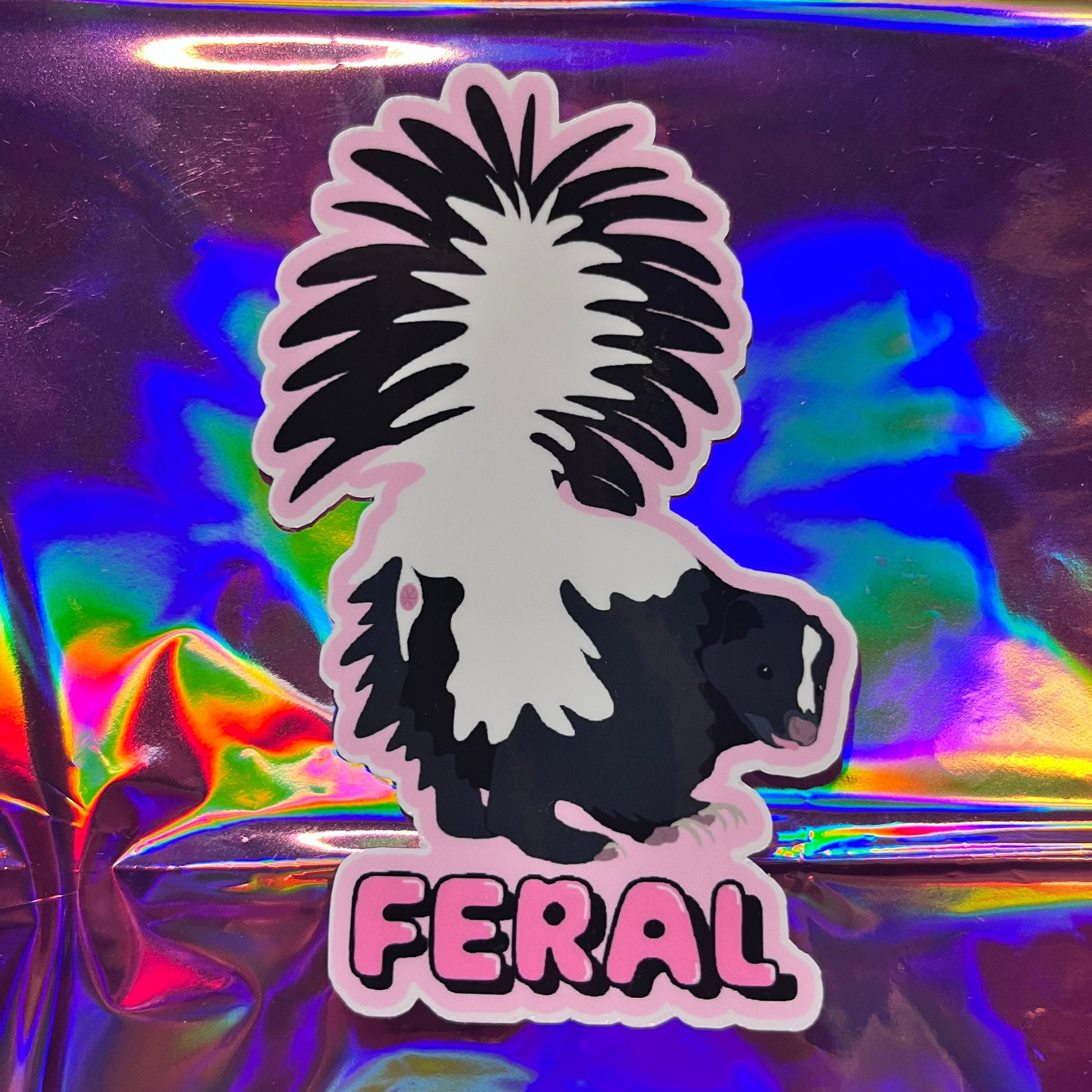 Cute Skunk Sticker Feral Skunk Funny Sticker Waterproof - Etsy