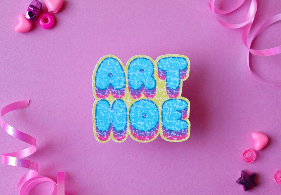 Art Hoe Aesthetic Holographic Sticker | Artist Pop Art Gift for Painter ...