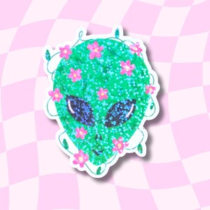 Alien Head Vinyl Sticker | Alien Head Drawing | Extraterrestrial ...