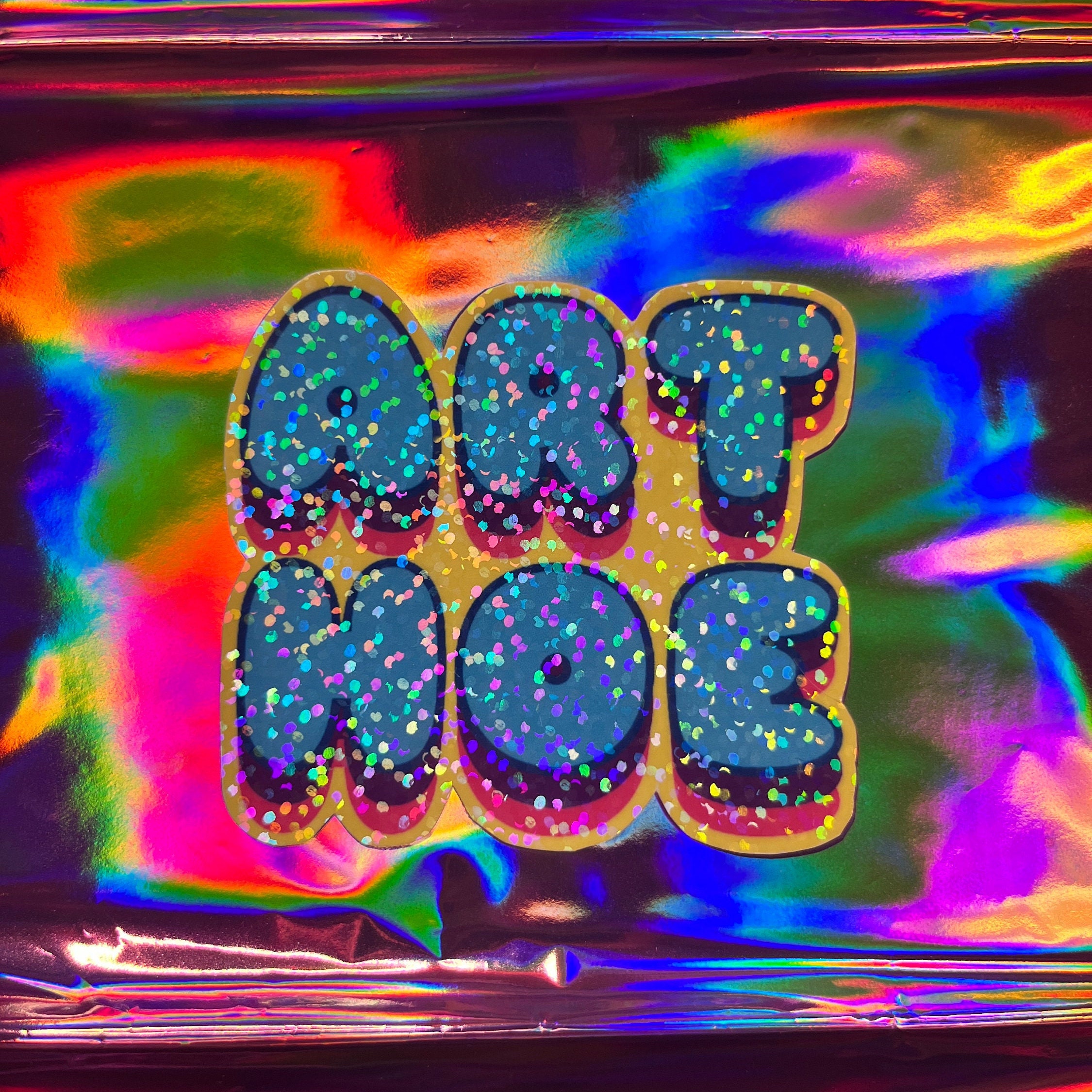 Art Hoe Aesthetic Holographic Sticker Artist Pop Art Gift - Etsy