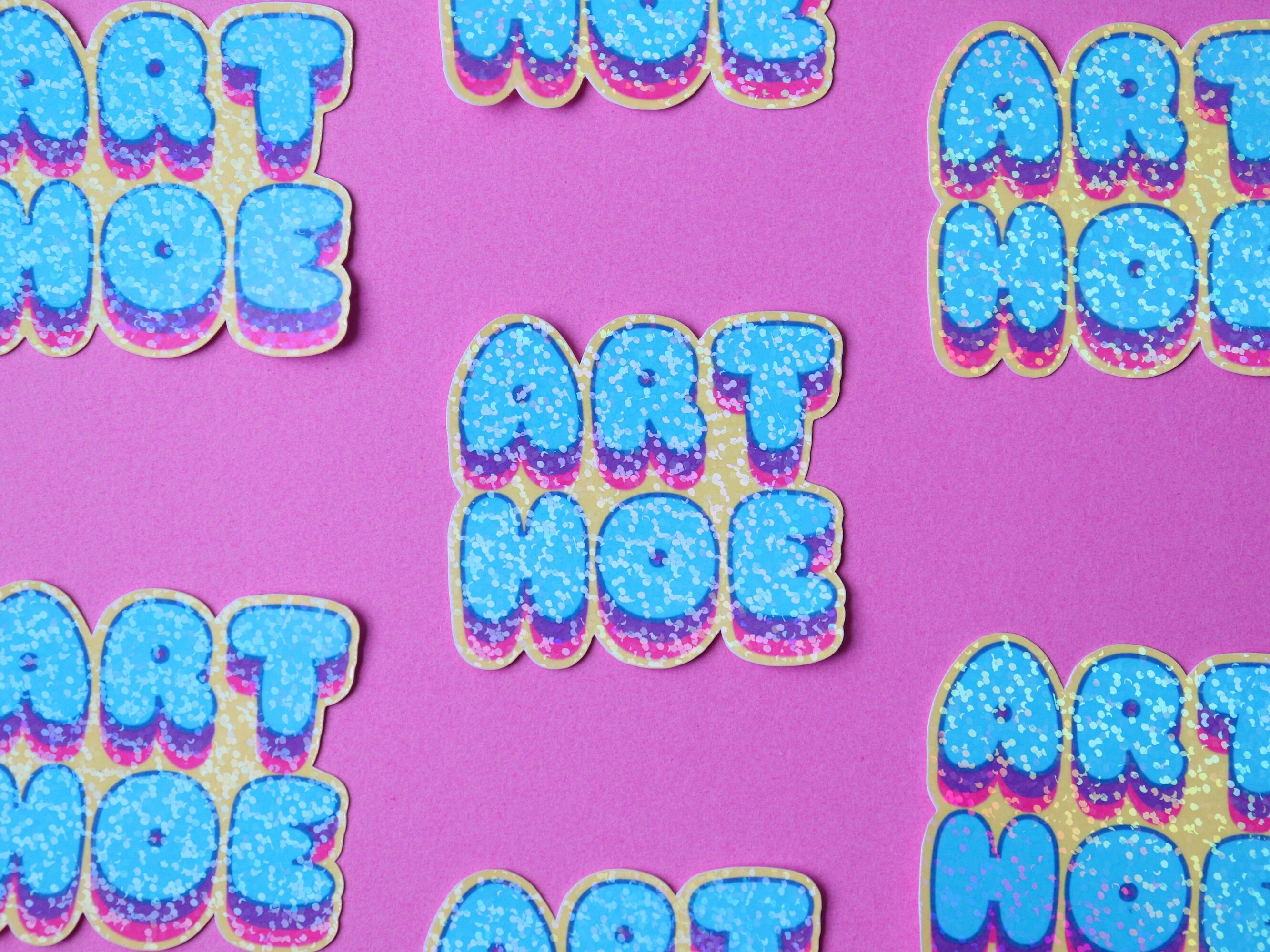 Art Hoe Aesthetic Holographic Sticker Artist Pop Art Gift - Etsy