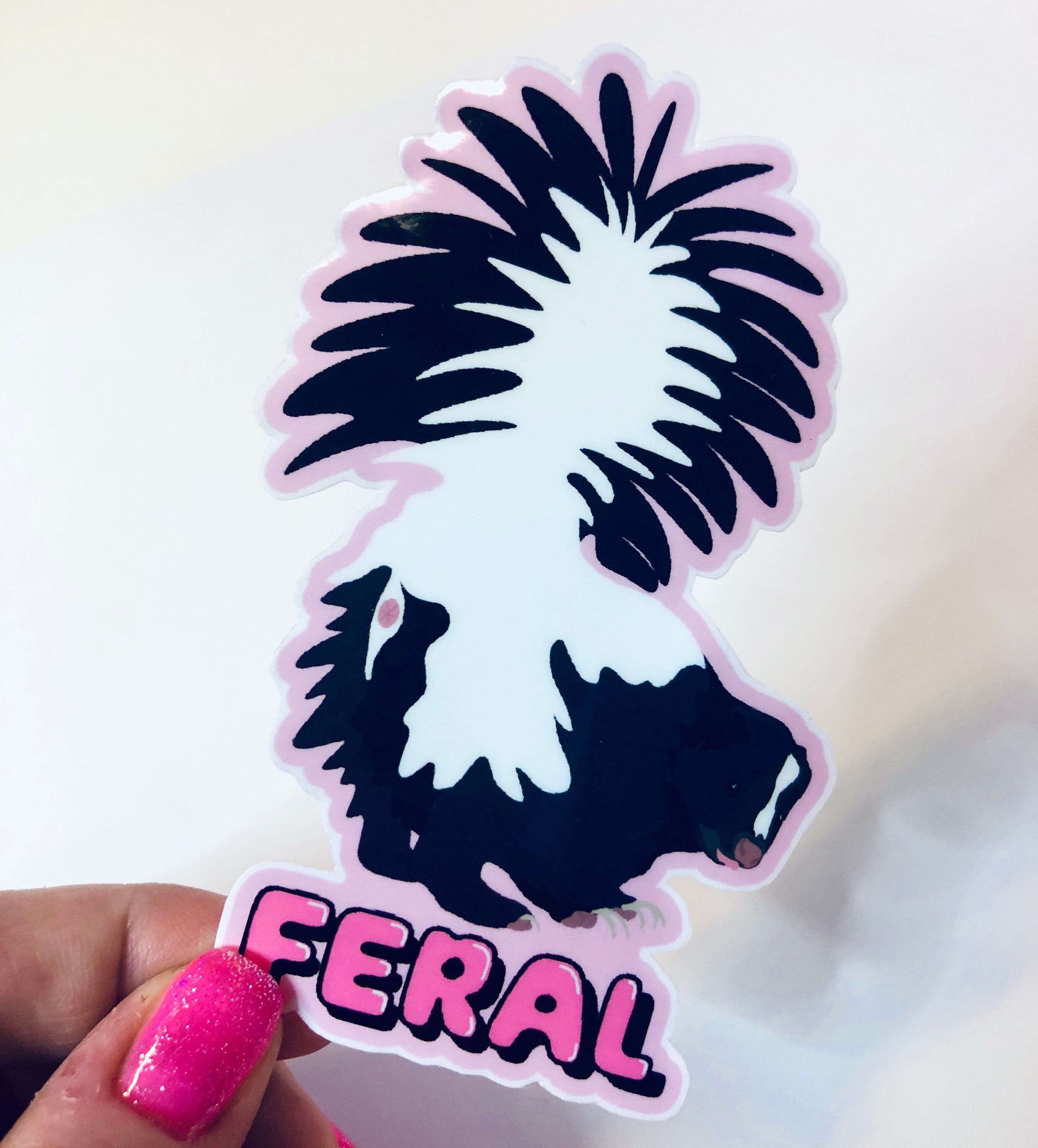 Cute Skunk Sticker Feral Skunk Funny Sticker Waterproof - Etsy