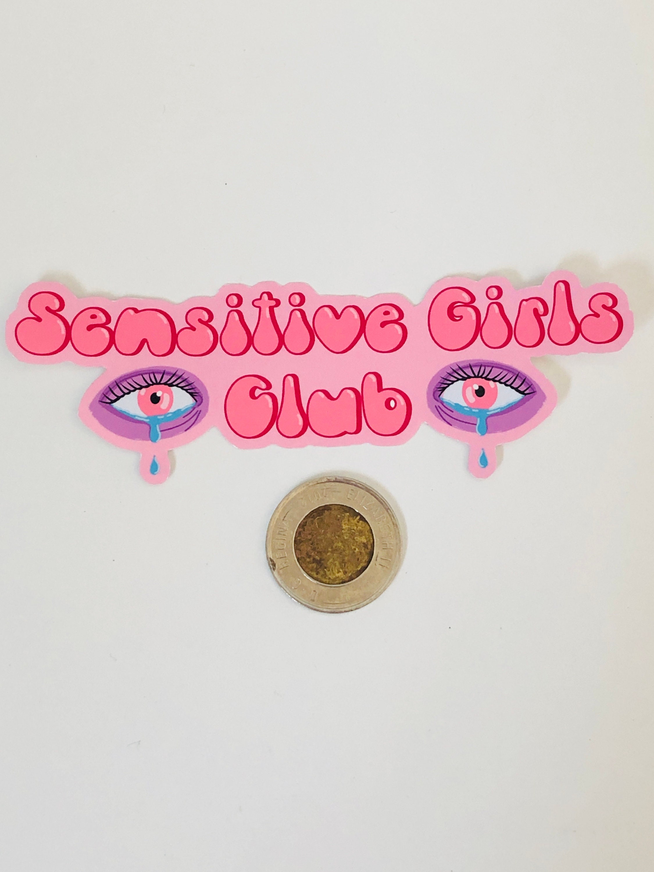 Sensitive Girls Club Sticker Crybaby Sad Tears Sticker - Etsy