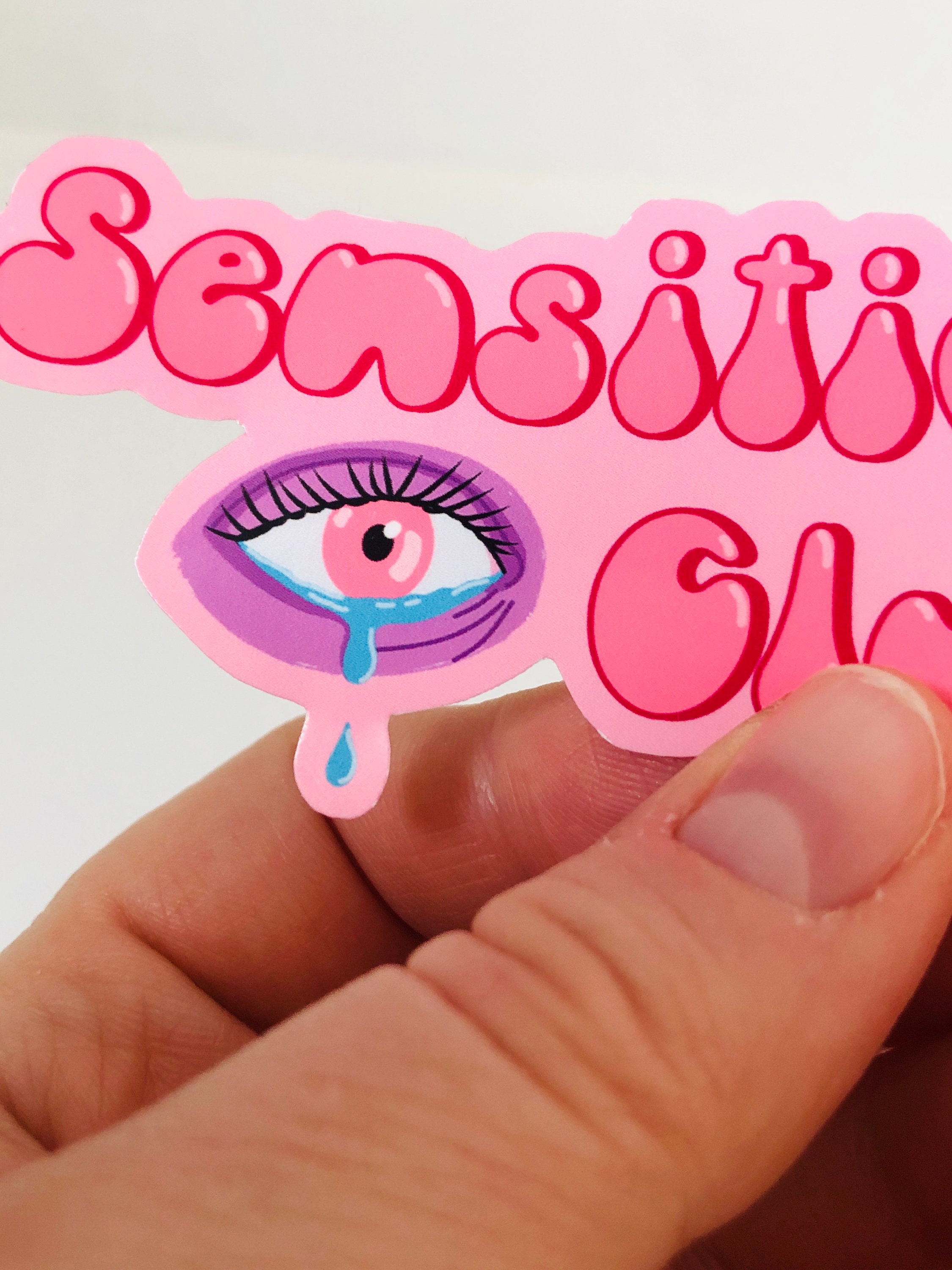 Sensitive Girls Club Sticker Crybaby Sad Tears Sticker - Etsy