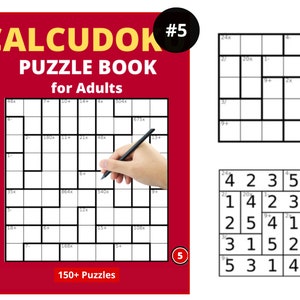 Puzzles Bundle #5, 8 Unique PDF Printable Puzzle Books, Calcudoku ...