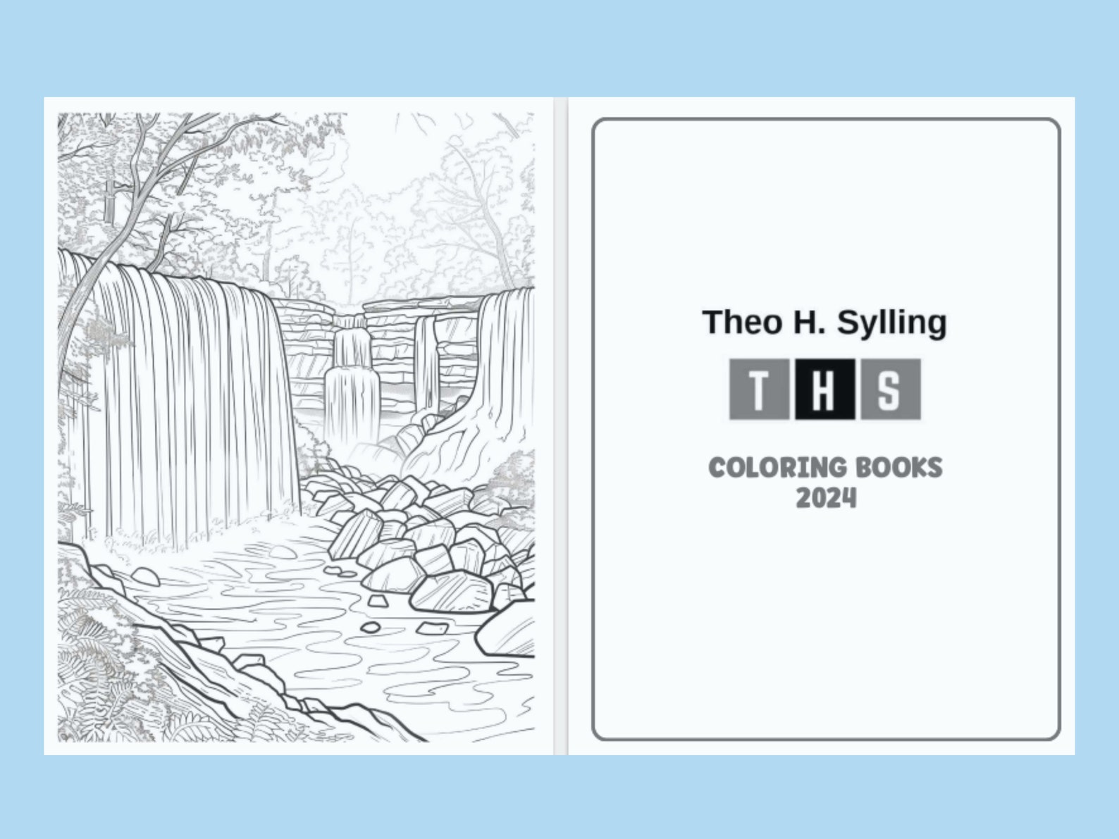 New York State Coloring Book for Adults, Niagara Falls, Watkins Glen ...