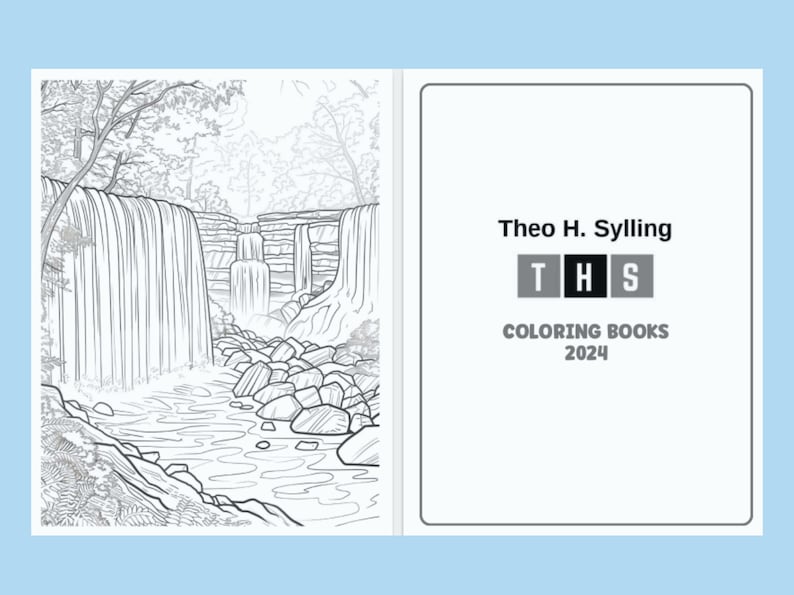 New York State Coloring Book for Adults, Niagara Falls, Watkins Glen ...