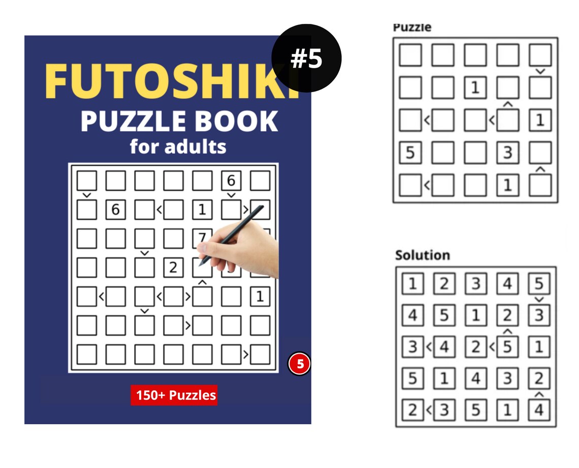 Puzzles Bundle 5, 8 Unique PDF Printable Puzzle Books, Calcudoku ...