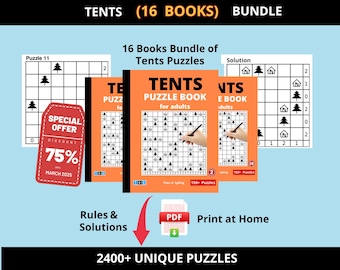16 Books Marupeke Puzzles Bundle, PDF Printable Puzzle Books for Adults ...
