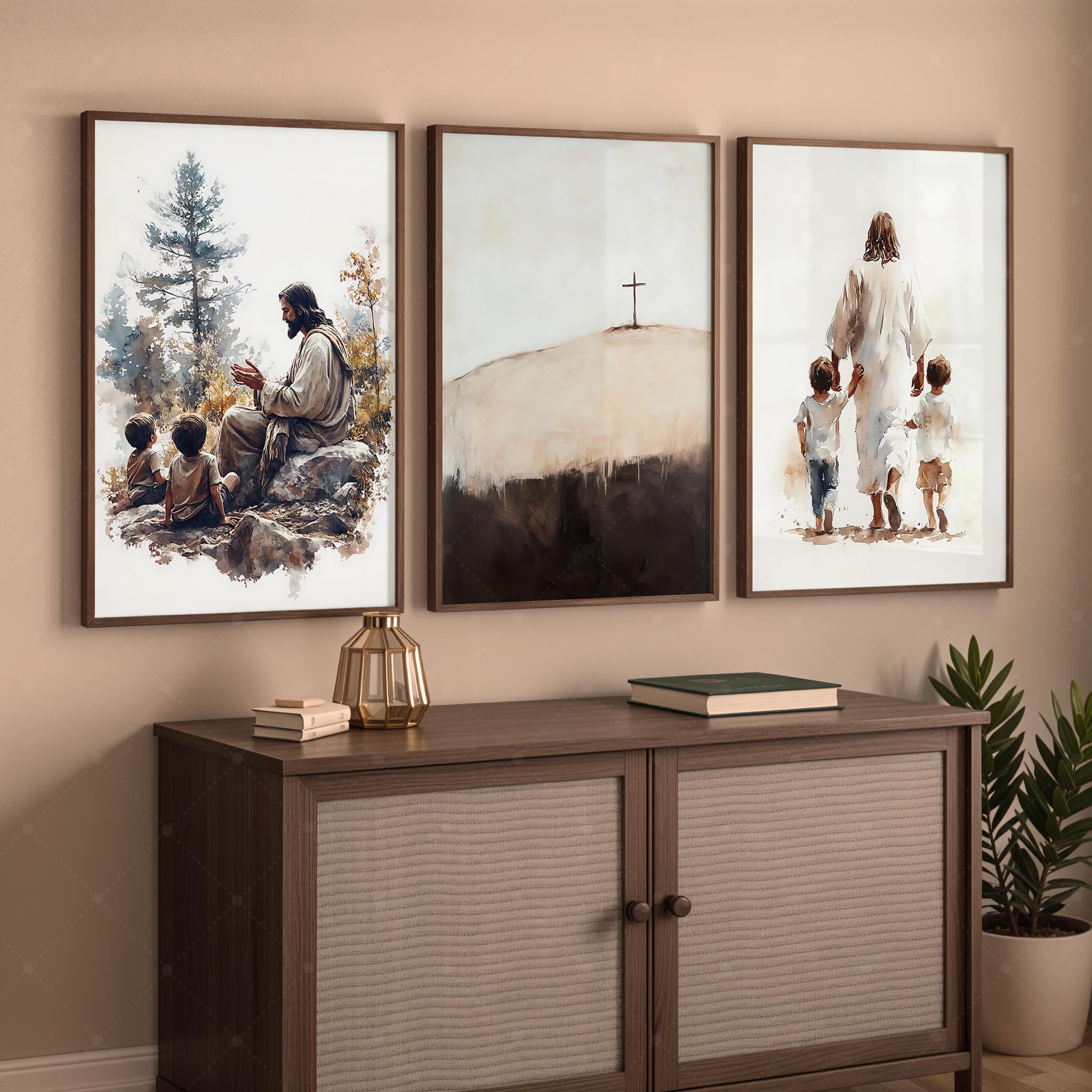 Jesus Christ Digital Art Bundle, Christian Wall Art Printable ...