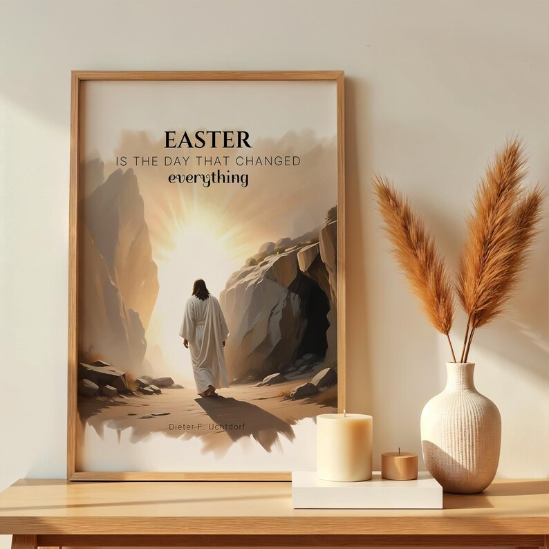 He is Risen Printable Wall Art, Christian Digital Download With Empty ...