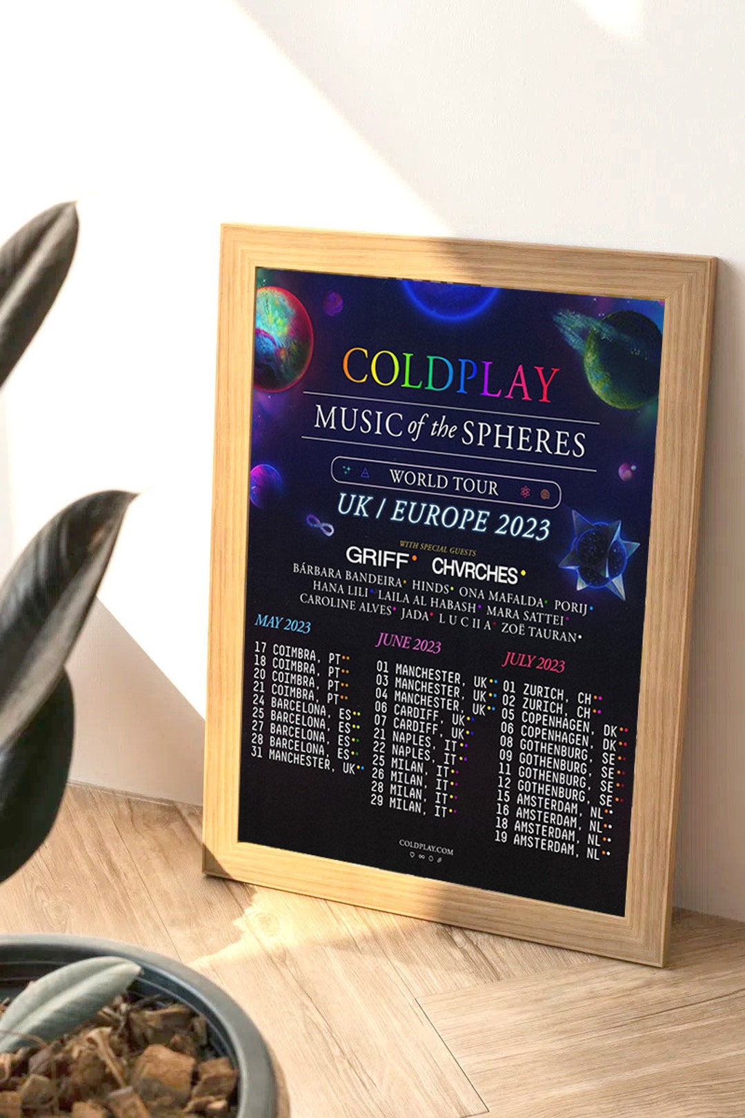 Coldplay 2023 Poster 2023 Tour Poster Music Poster Poster - Etsy UK
