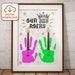 Our Dad Rocks Handprint, DIY Keepsake Memory, Dad Handprints, DIY ...