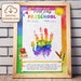 First Day at Preschool Handprint Craft, Daycare Activities, Back to ...