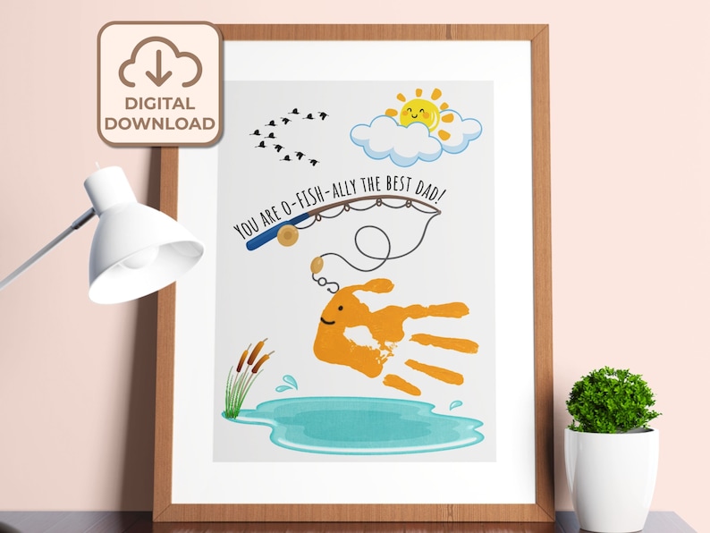 Dad Gift Handprint Craft | O-fish-ally the Best Dad Handprint Craft ...