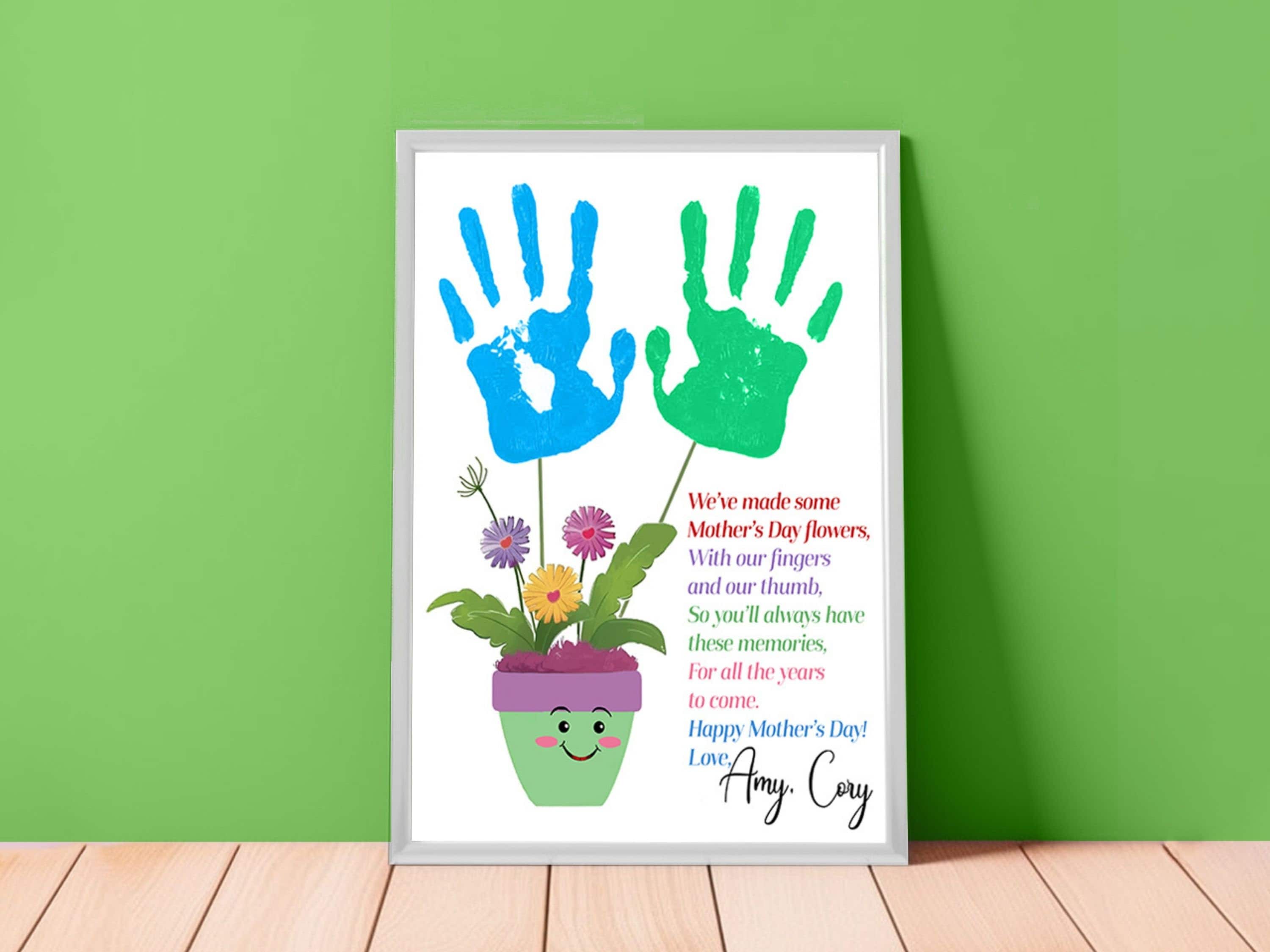 Mother's Day From Toddler Mothers Day Handprint Craft Flower Handprint ...
