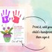 Mother's Day Siblings Flower Handprint Art, Custom Handprint Craft ...