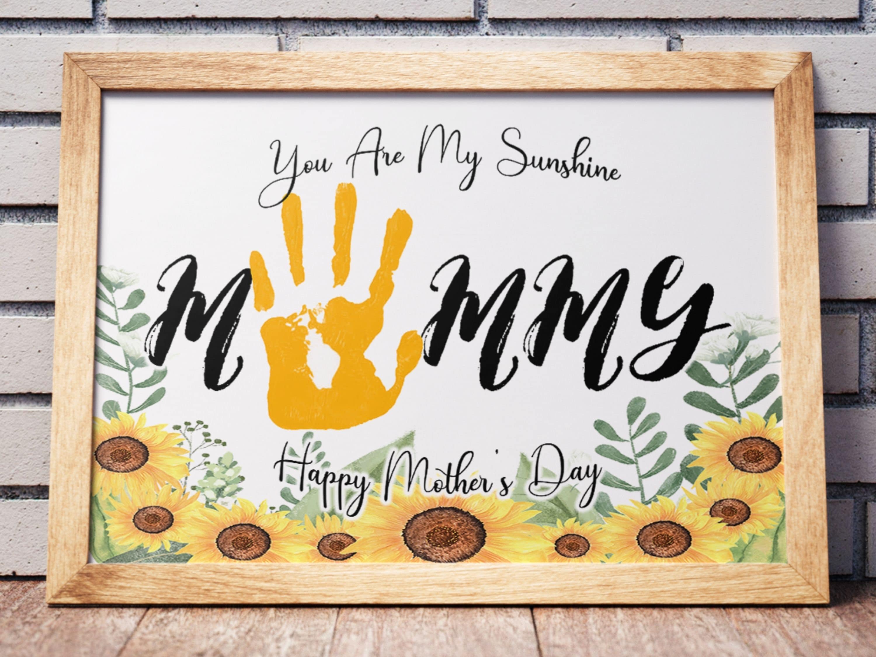 You Are My Sunshine Mom, Handprint Craft for Mother's Day, Easy DIY ...