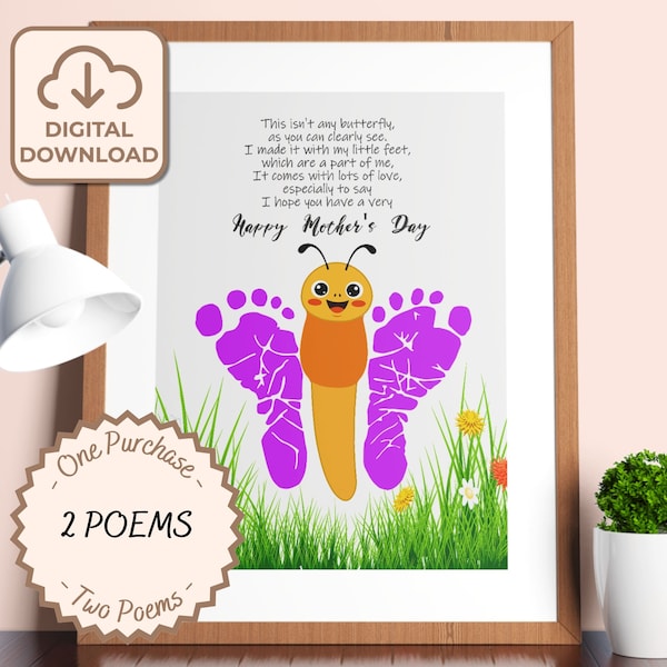 Footprint Art Printable - Etsy