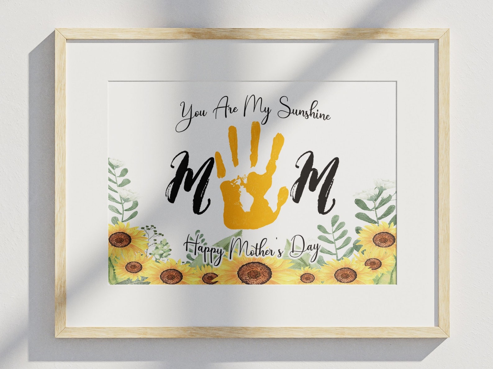 You Are My Sunshine Mom, Handprint Craft for Mother's Day, Easy DIY ...