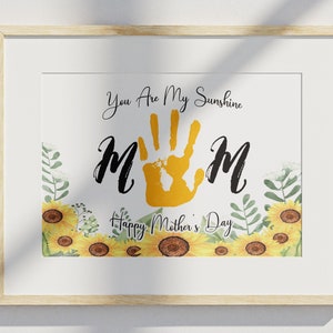 You Are My Sunshine Mom, Handprint Craft for Mother's Day, Easy DIY ...