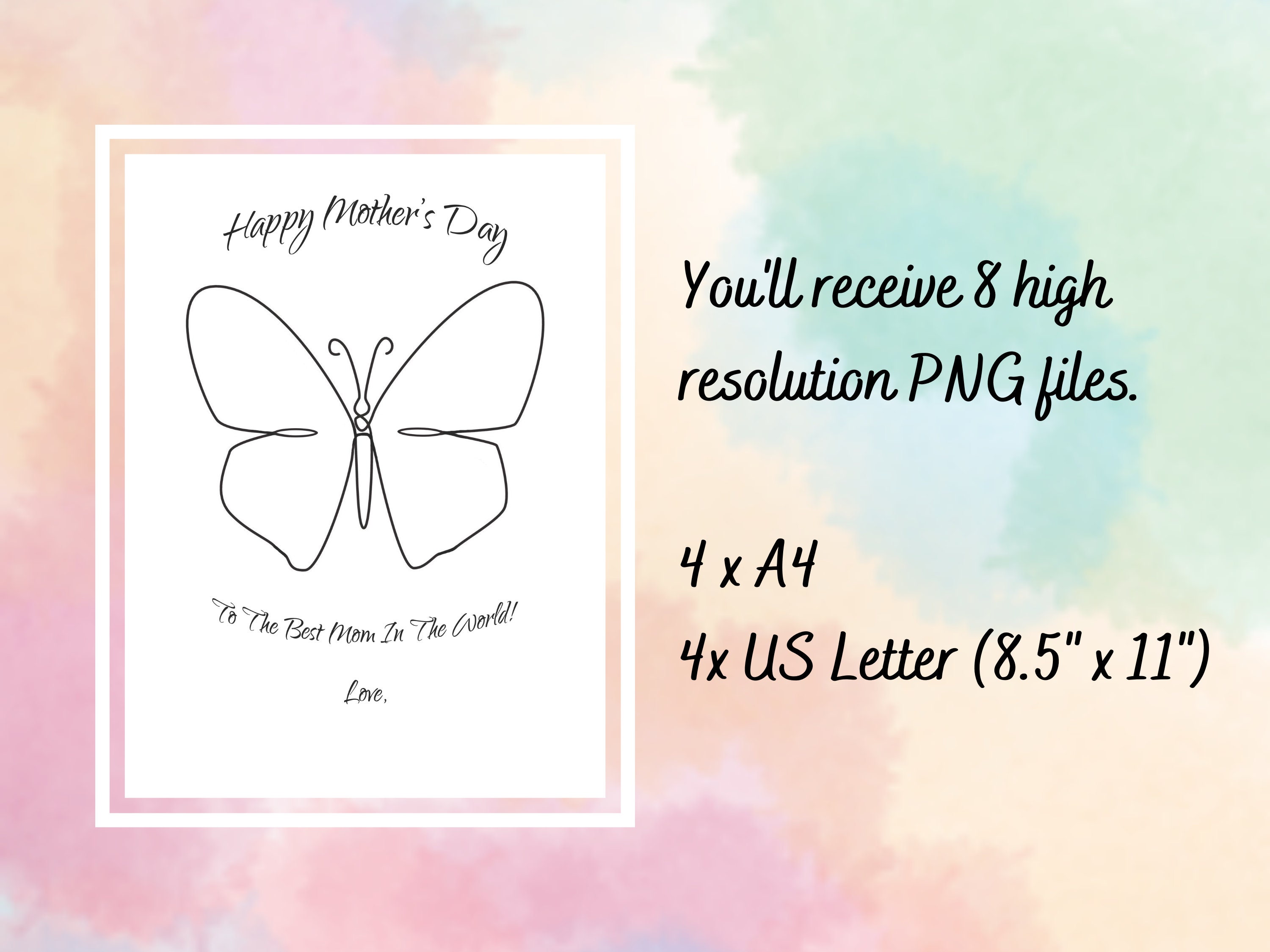 Mothers Day Fingerprint, Happy Mothers Day, Mothers Day Butterfly Craft ...