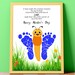 Mother's Day Butterfly Footprint Art, Printable Footprint Craft ...