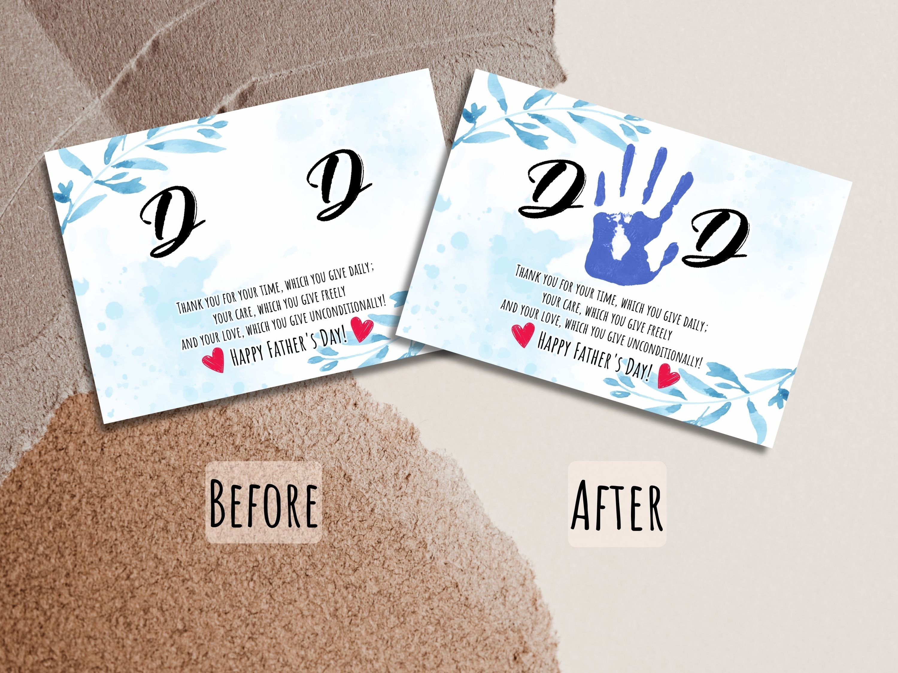 Daddy Handprint Handprint for Dad Handprint Art Fathers Day - Etsy