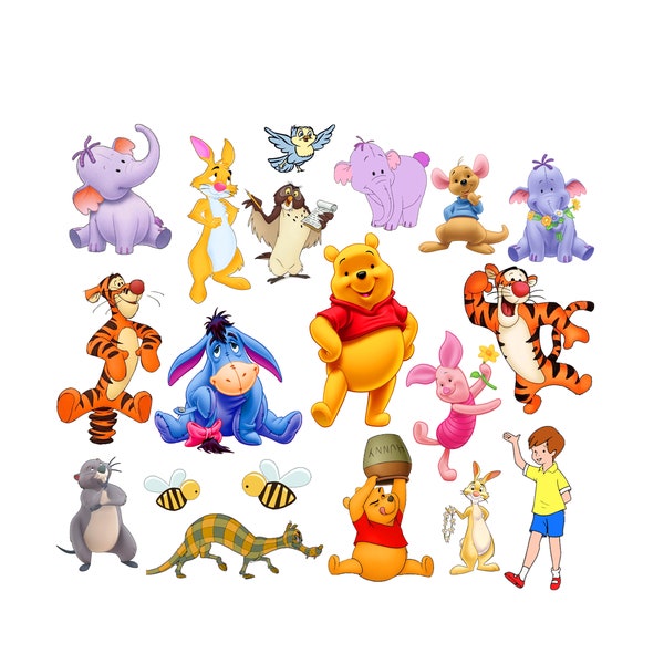 Winnie the Pooh All Characters - Etsy