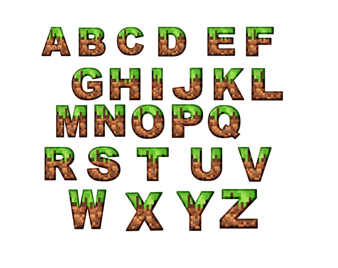 Minecraft letters - Etsy