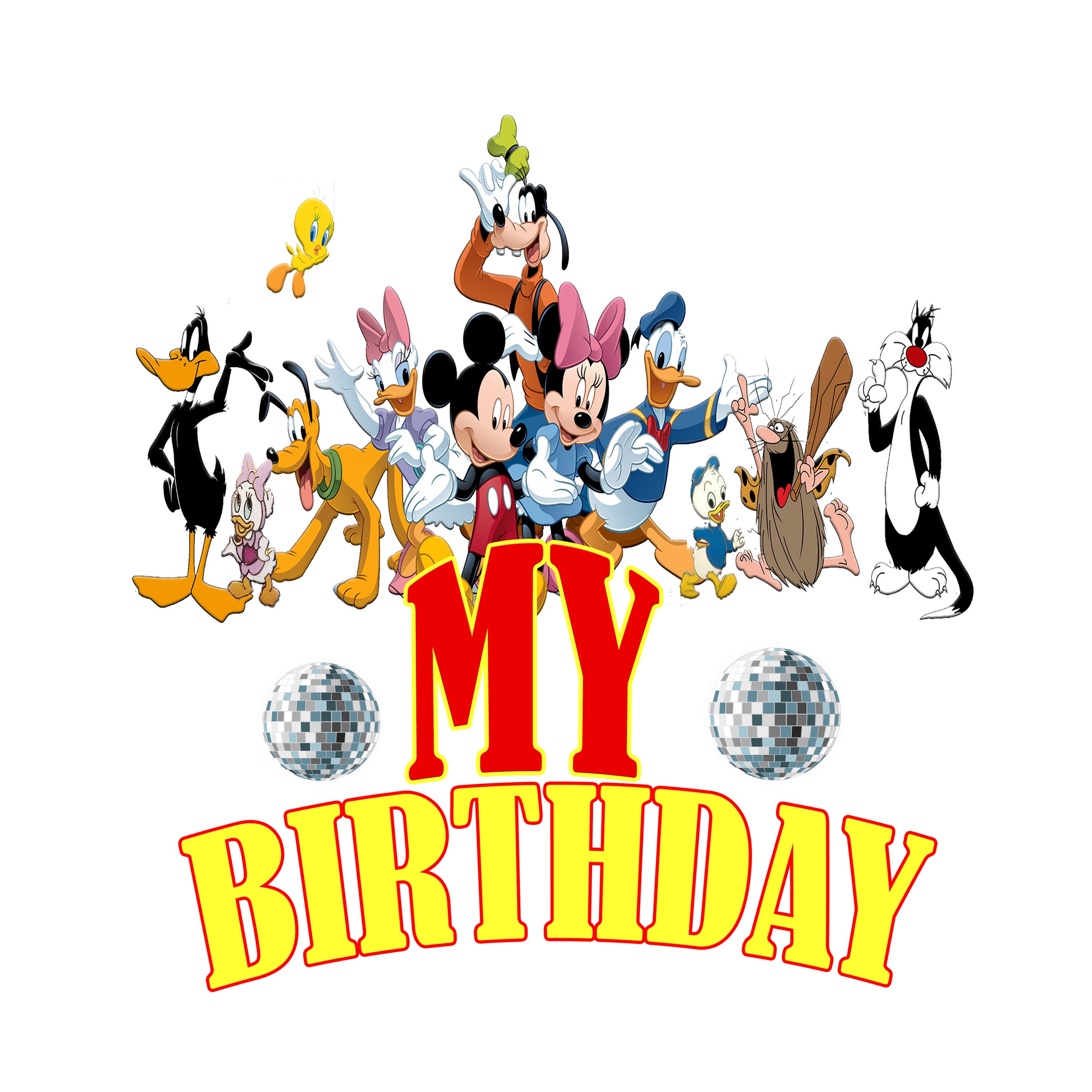 Disney Birthday Characters SVG Different Kinds Disney - Etsy
