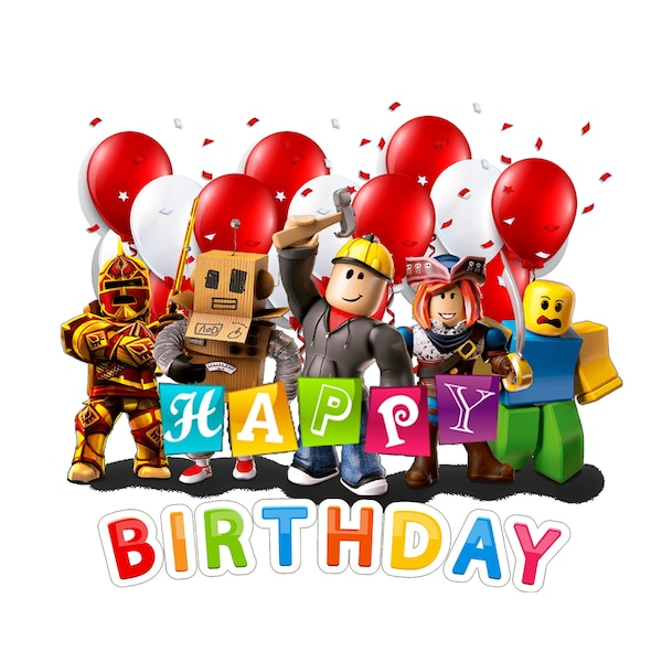 Roblox Happy Birthday Png - Etsy