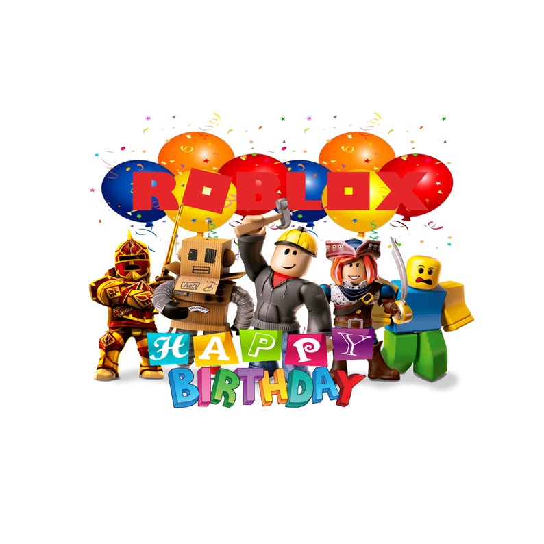 Roblox Birthday Svg and Png Instant Download Digital File 300 - Etsy UK