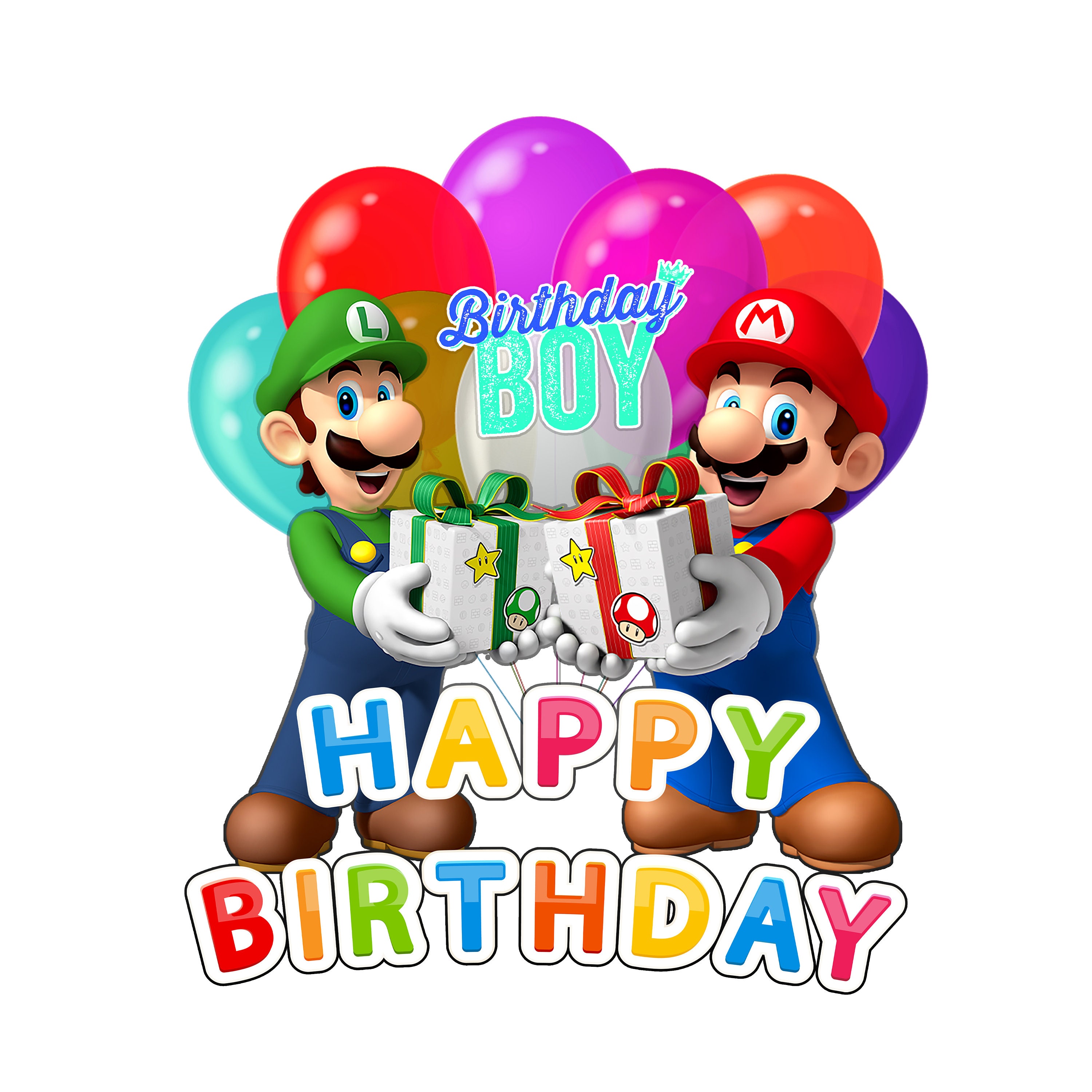 Super Mario Happy Birthday Svg Png 2023 Mario Peeche Queen - Etsy Canada