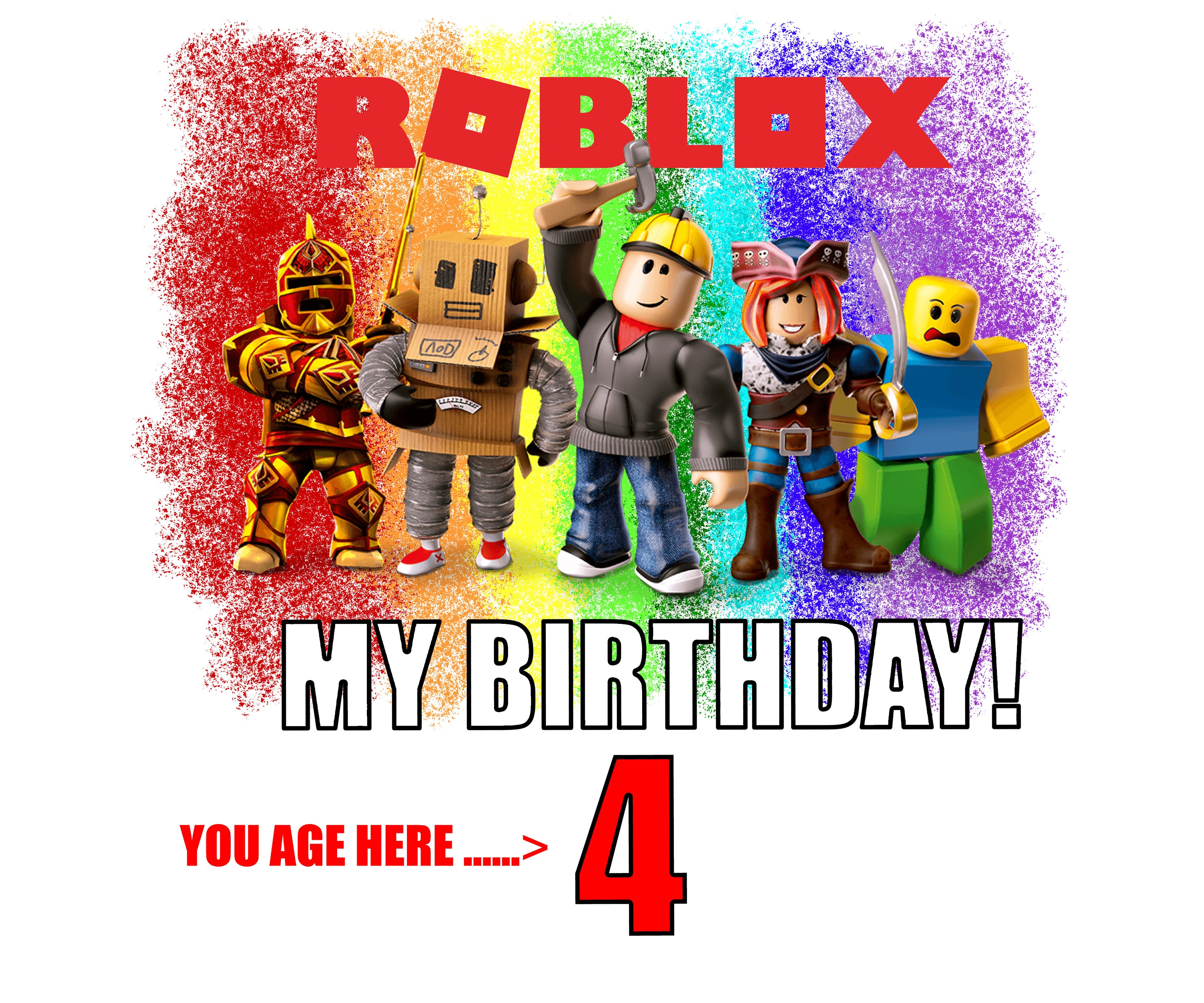 Roblox Birthday Png, Roblox Birthday Svg ,get 3 Designs , Happy ...