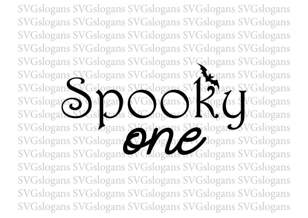 Spooky One SVG, PNG, PDF Digital Files for Instant Download - Etsy