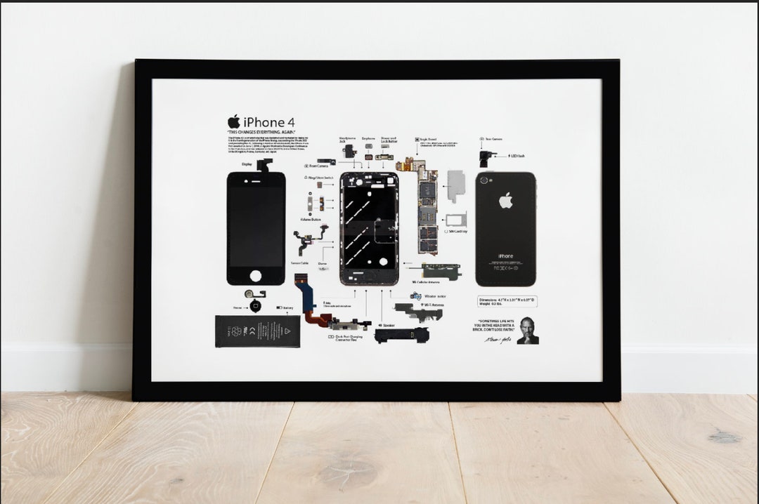 IPhone 4 Teardown Art Template, iPhone Teardown Templates, iPhone Frame ...