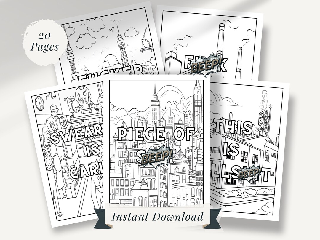 Cuss Word Coloring Pages Volume 2: Industrial, Offensive Coloring for ...