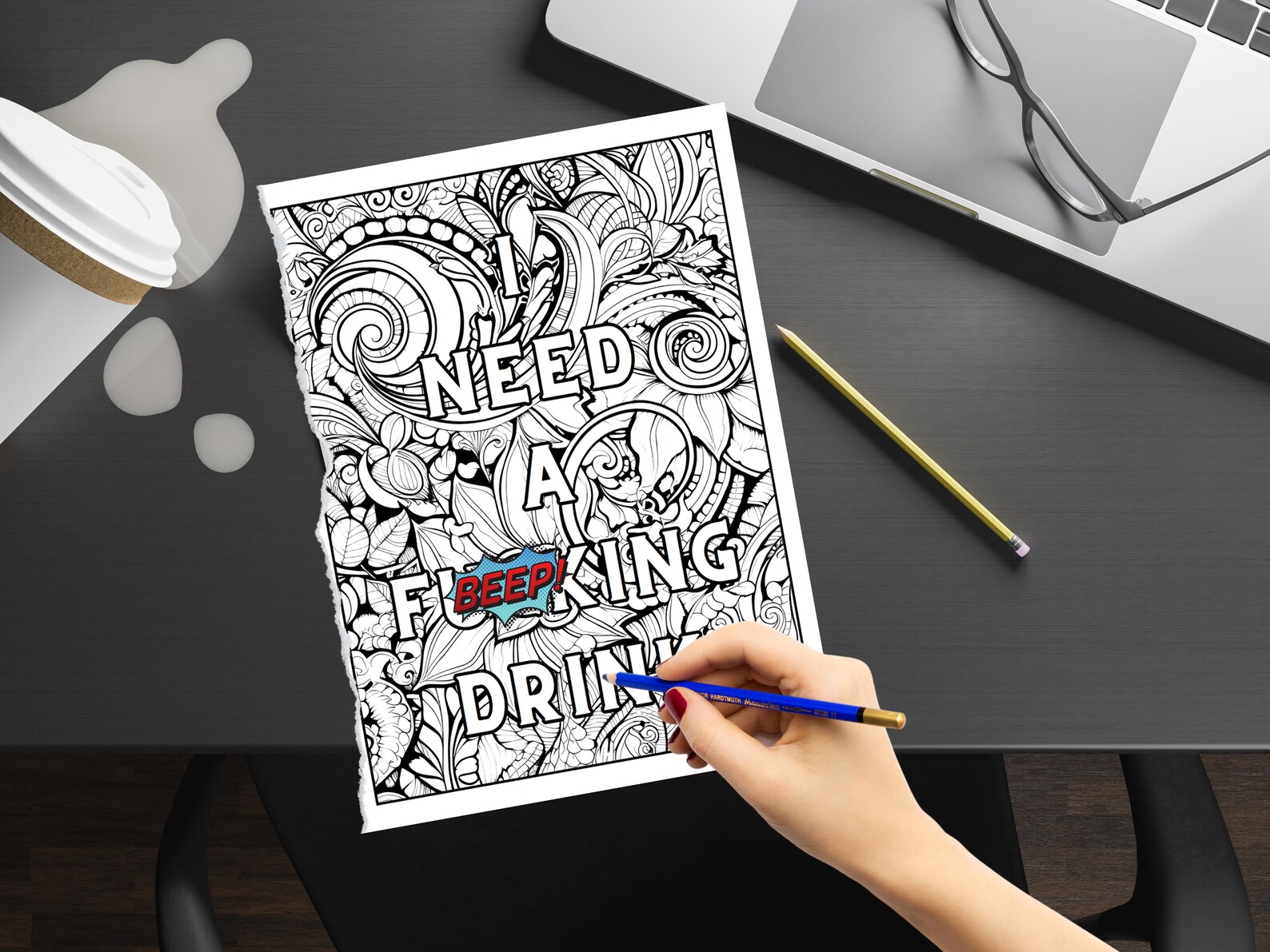 Cuss Word Coloring Pages Volume 1, Offensive Coloring for Adults Dirty ...