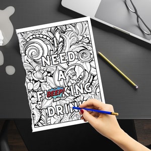 Cuss Word Coloring Pages Volume 1, Offensive Coloring for Adults Dirty ...